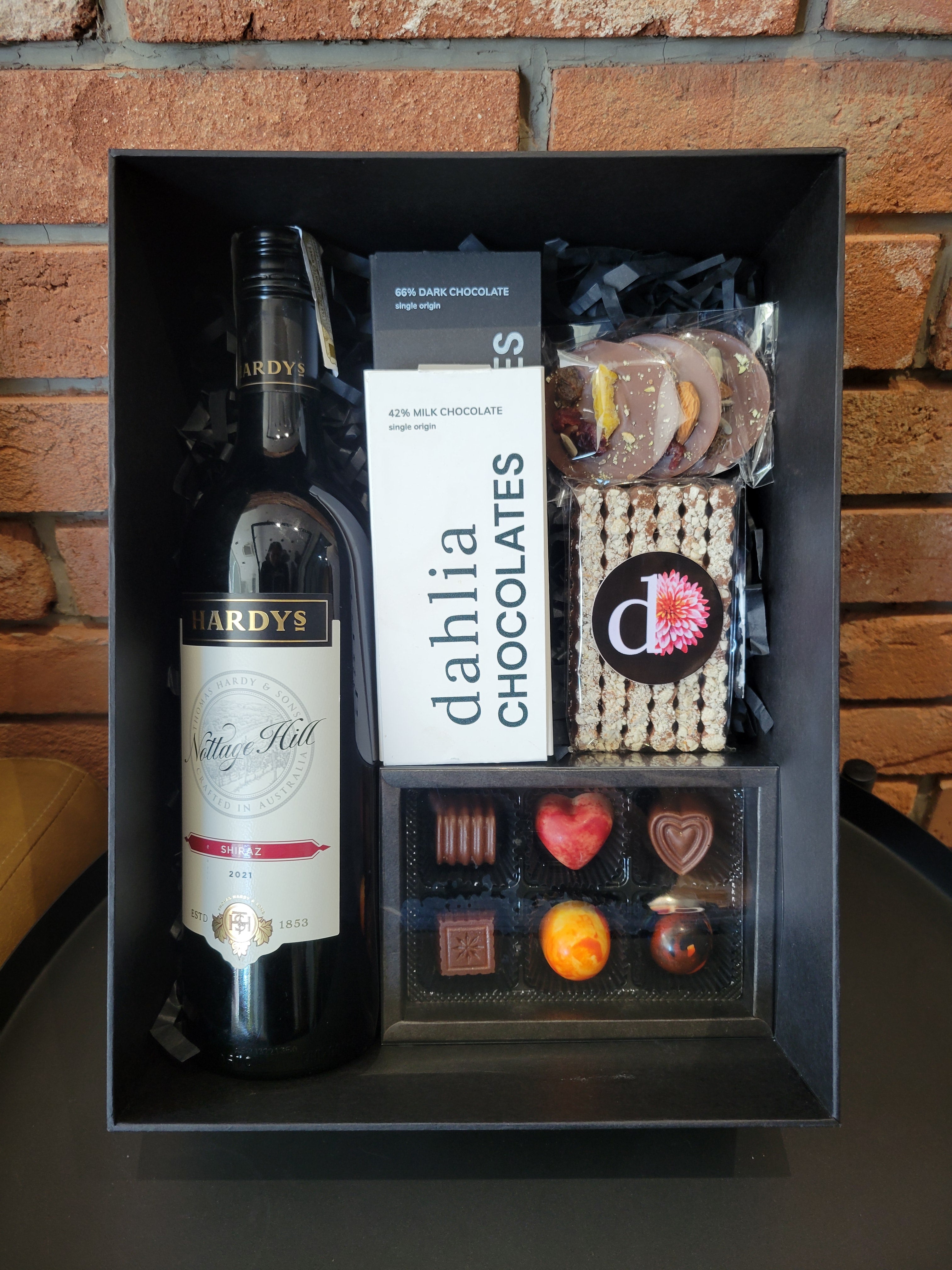 Wine and Chocolate Box – Dahlia Chocolates